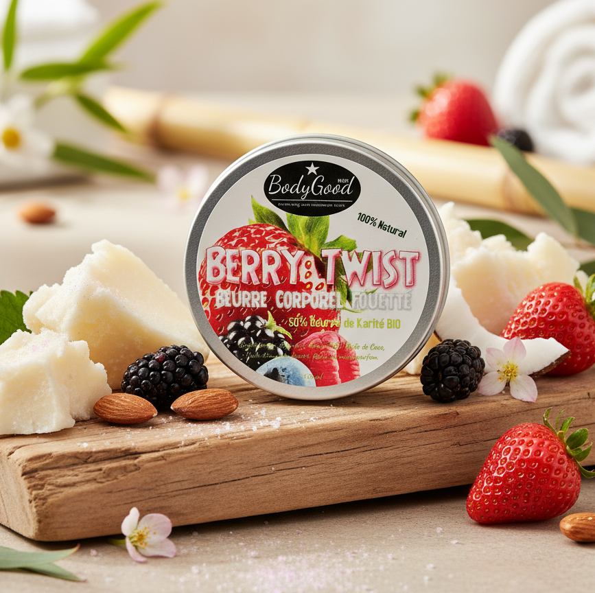 Berry Twist Shea Butter - Fruity Face & Body Moisturizer | BodyGood Maroc